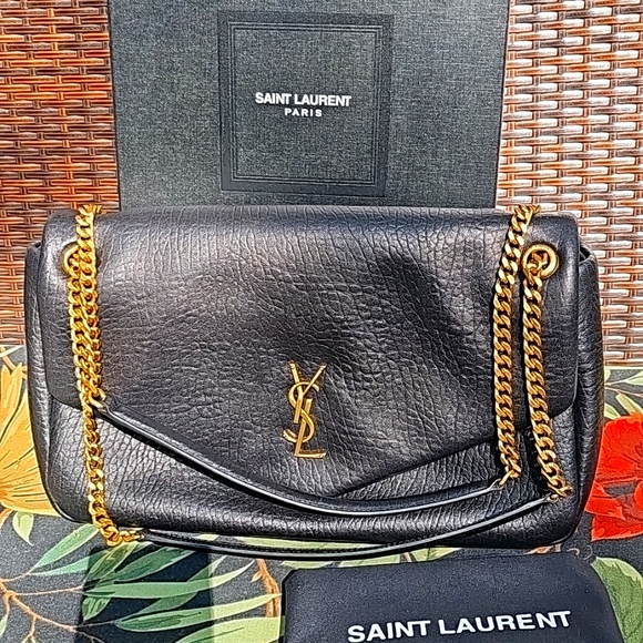 Yves Saint Laurent | Bags | Ysl Calypso Large Shoulder Bag In Grained Lamb Leather | Poshmark